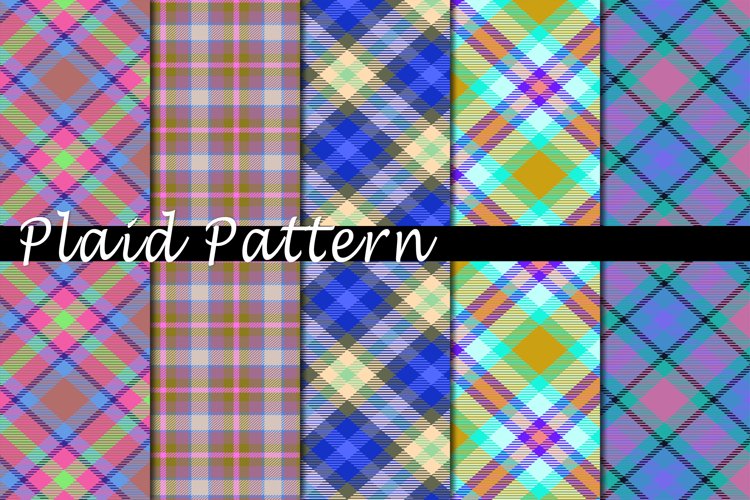 Plaid Pattern Digital Paper Bundle