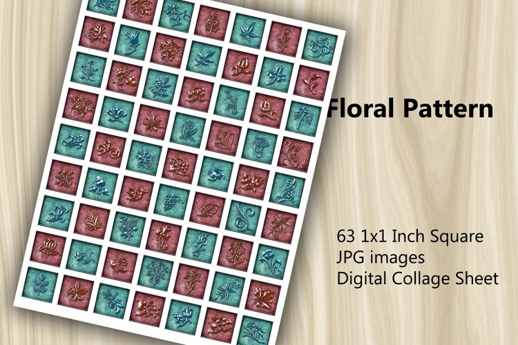 Digital Collage Sheet - Floral Patterns (1804085)