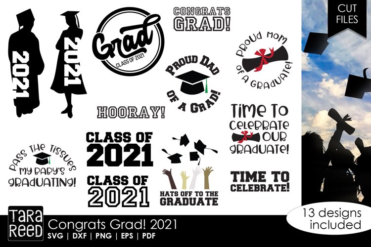 Congrats Graduate Bundle (80823) | Cut Files | Design Bundles