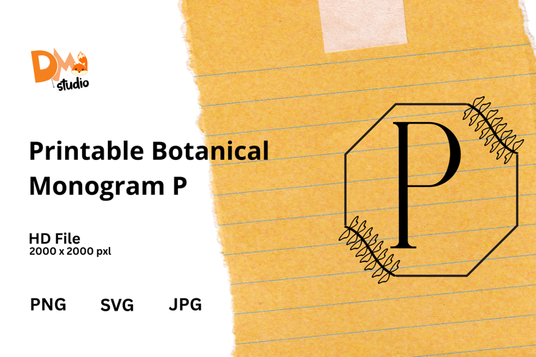Printable Botanical Monogram (6053920)