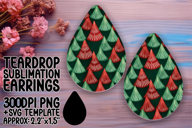 Seasonal Joy: Tree Teardrop Earrings