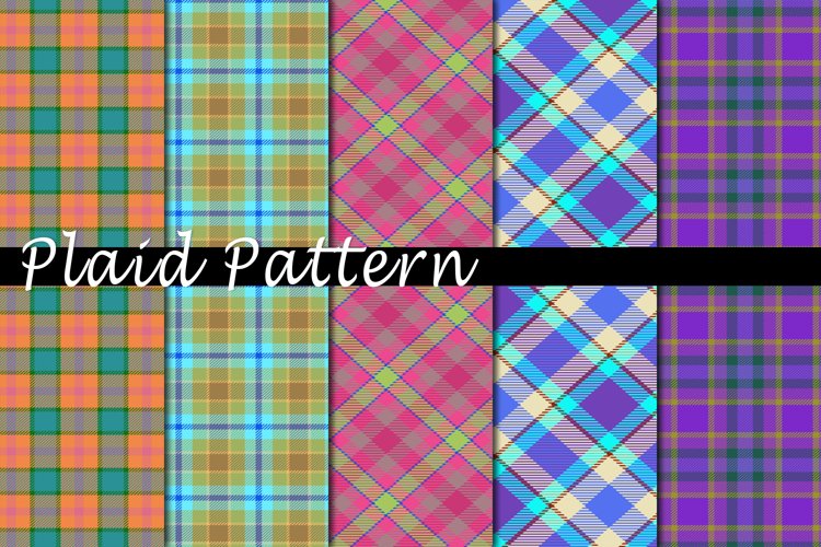 Plaid Pattern Digital Paper Bundle