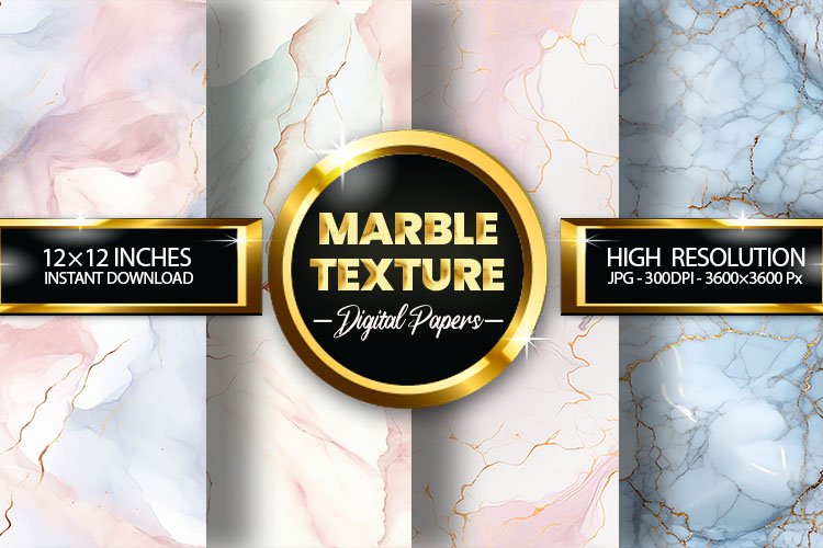 Marble Texture Digital Papers - 04 Variations (2994543)