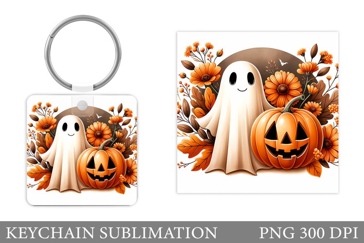 Fall Ghost Keychain Design. Cute Ghost Keychain (4430080)