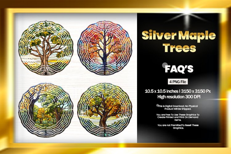 Silver Maple Trees Wind Spinner Sublimation - 04 (3241180)
