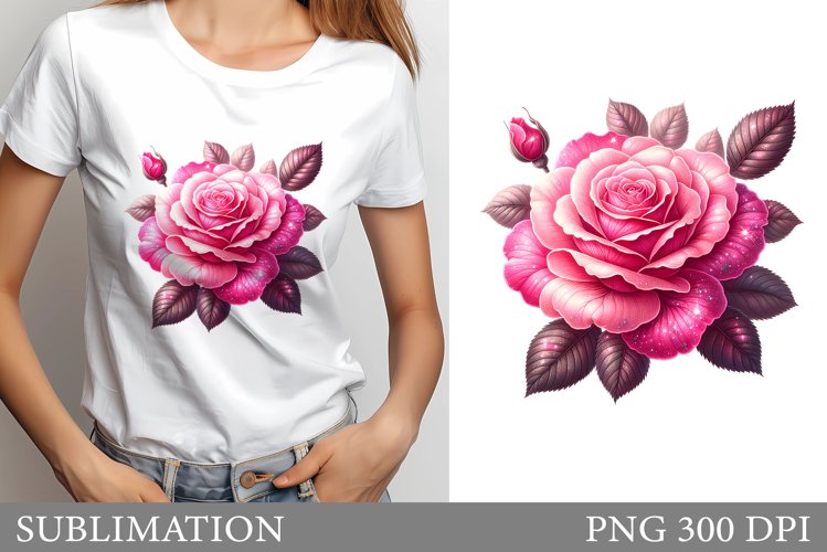 Rose Sublimation. Rose T-Shirt Sublimation (5175883)