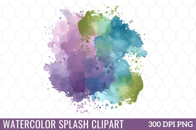 Watercolor Splashes Clipart (3479593)