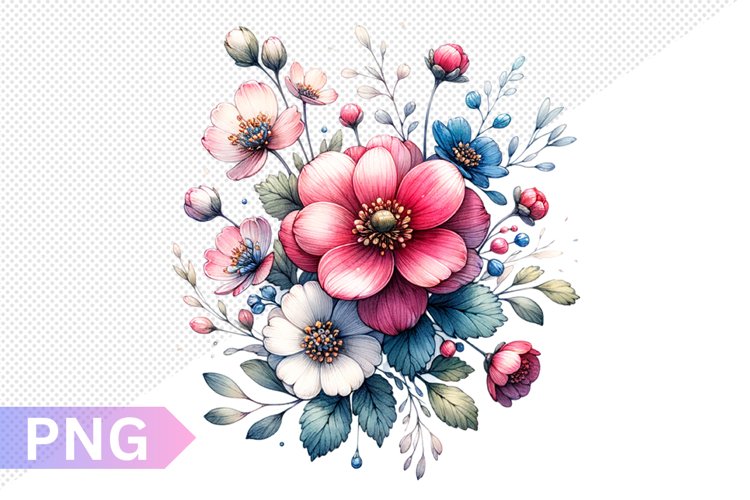 Flowers Sublimation - Clipart PNG Design