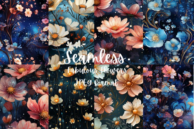 Fabulous flowers Seamless Digital Paper