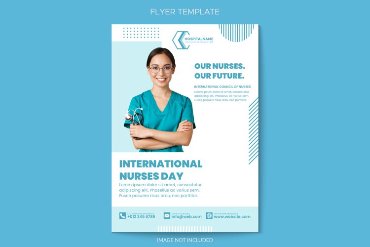 International nurses day flyer template
