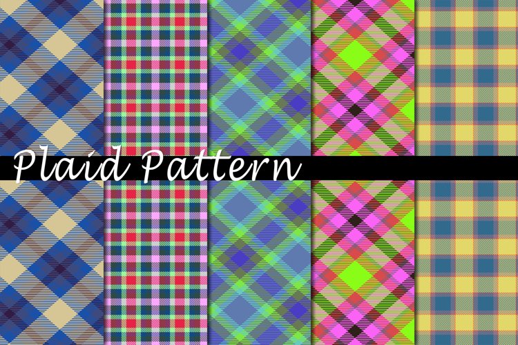 Plaid Pattern Digital Paper Bundle