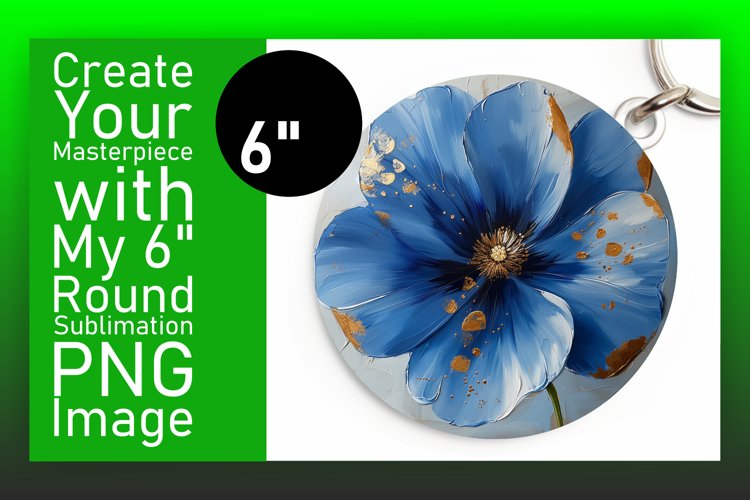 Floral Radiance: Sublimation Round Designs PNG (3854442)