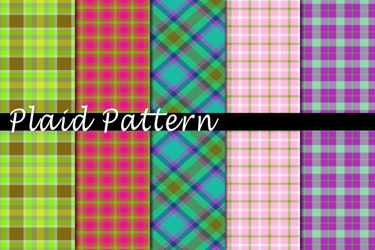Plaid Pattern Digital Paper Bundle