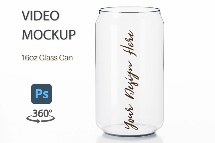 16oz Glass Can Mockup, Libbey Glass Can Mockup (3362043)