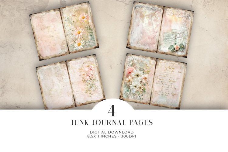 Wedding Junk Journal Digital Paper Bi-fold (3880950)