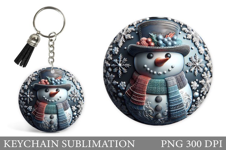 Cute Snowman Keychain Design. Snowman Keychain (4214946)