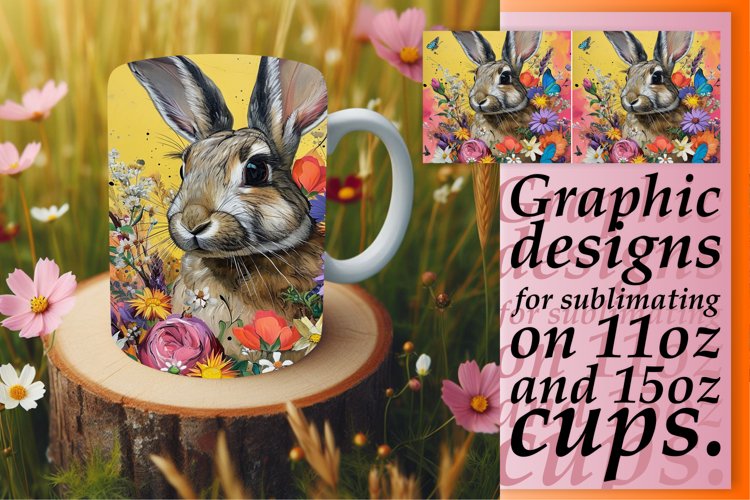 Easter Bunny Wonderland: Whimsical Mug Design