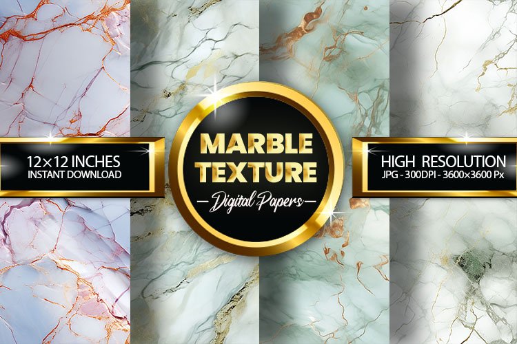 Marble Texture Digital Papers - 04 Variations (2994545)