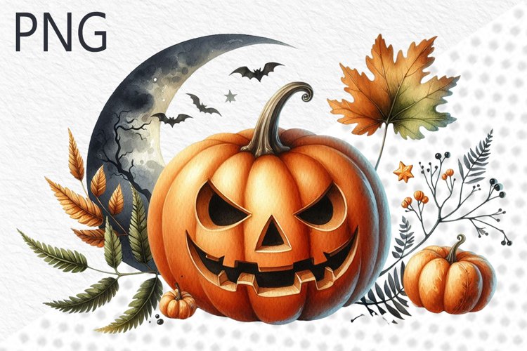 Halloween Pumpkins Sublimation - Clipart PNG Design