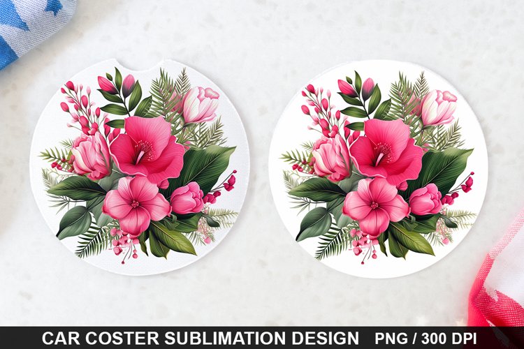 Bouquet Flowers - Coaster Sublimation Design