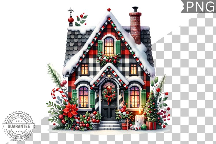 Christmas House Sublimation Clipart