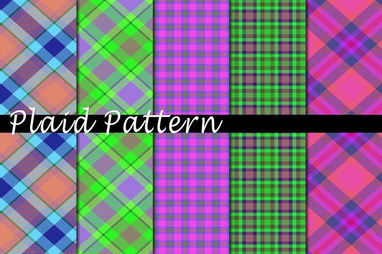 Plaid Pattern Digital Paper Bundle