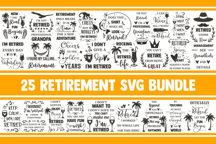 Retirement SVGs | Design Bundles
