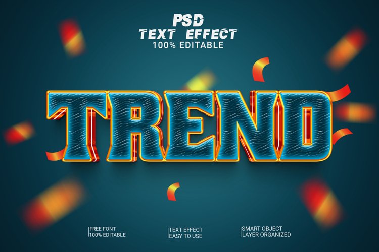 PSD 3d Trend text effect style (2502816)