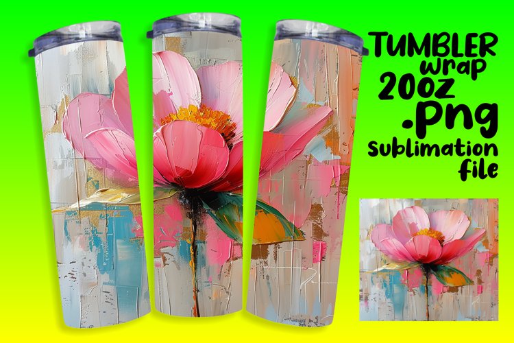 Blossom Burst: 3D Tumbler Wrap