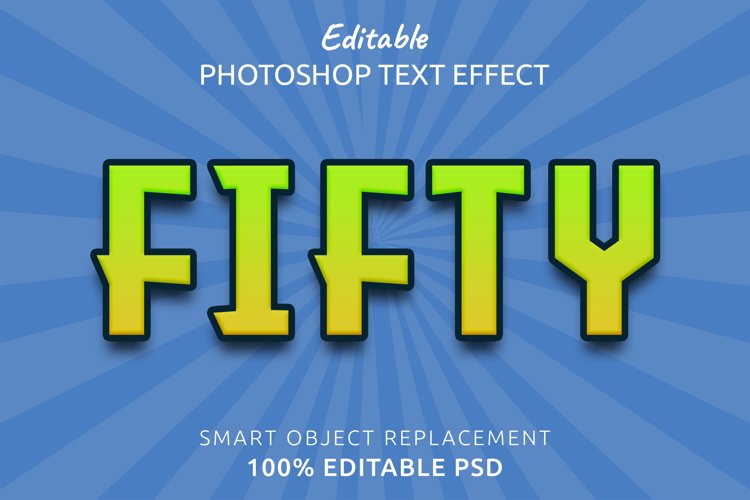 Fifty Editable Photoshop Text Style Effect