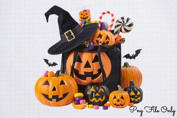 Halloween Trick Or Treat Bag Clipart PNG (4741125)
