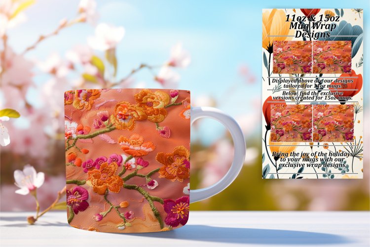 Embroidered Charm Mug Art 11oz & 15oz