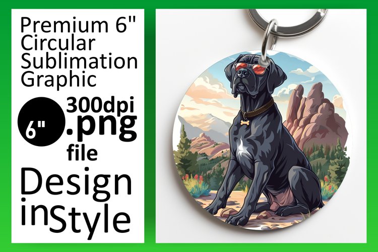 Adventure Seeker Dog Circle Design Sublimation (3783409)