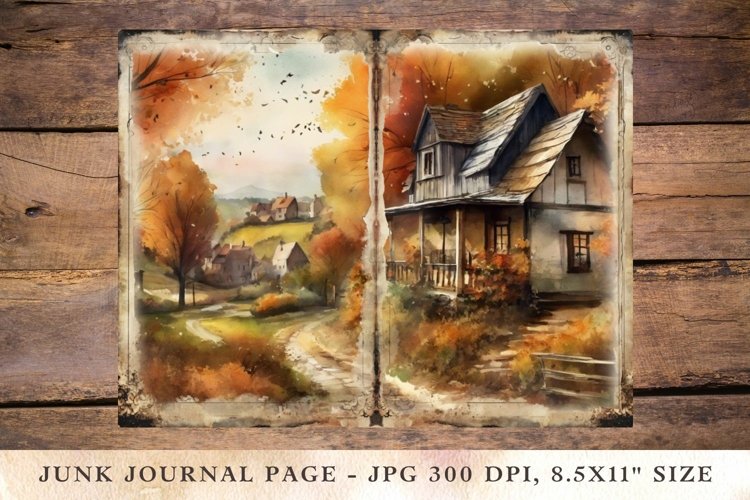 Printable Junk Journal Pages fall autumn 16