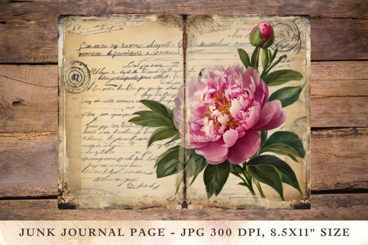 Printable Junk Journal Pages roses 3