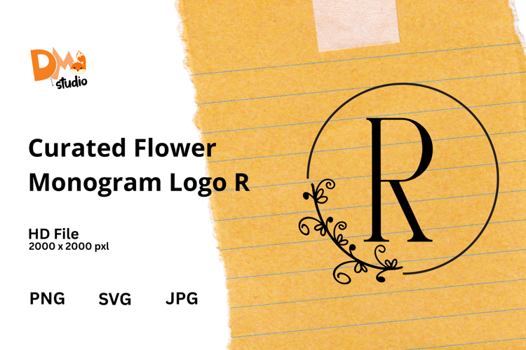 Curated Flower Monogram Logo (6068469)