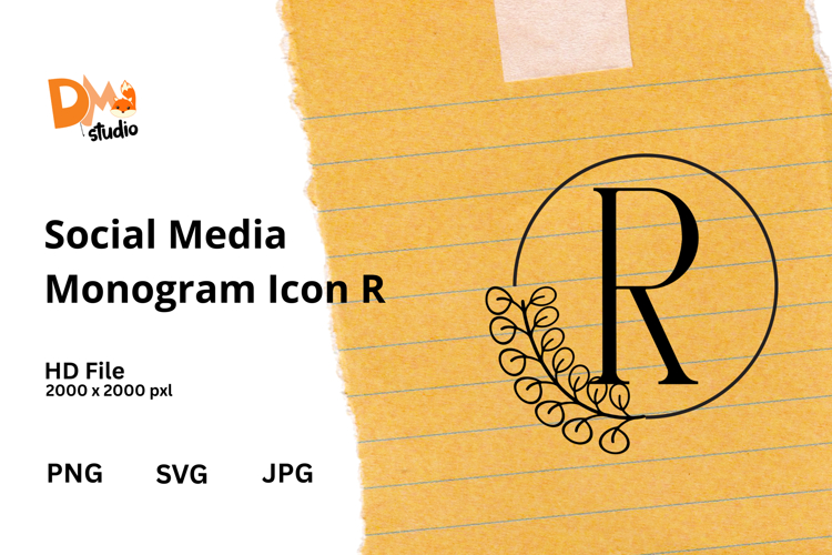 Social Media Monogram Icon (6058217)
