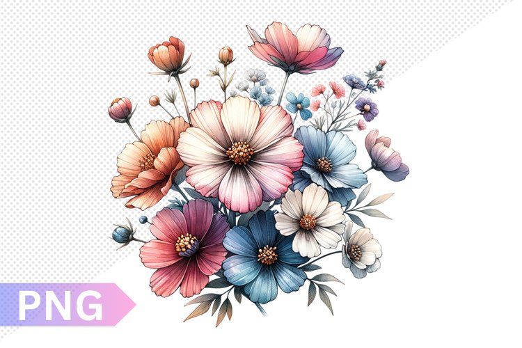 Flowers Sublimation - Clipart PNG Design
