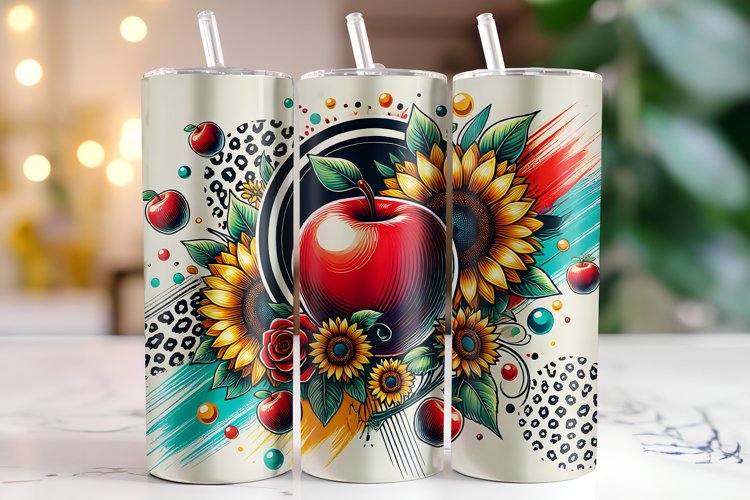 Apple Tumbler Wrap | Sublimation | Tumblers (4719837)