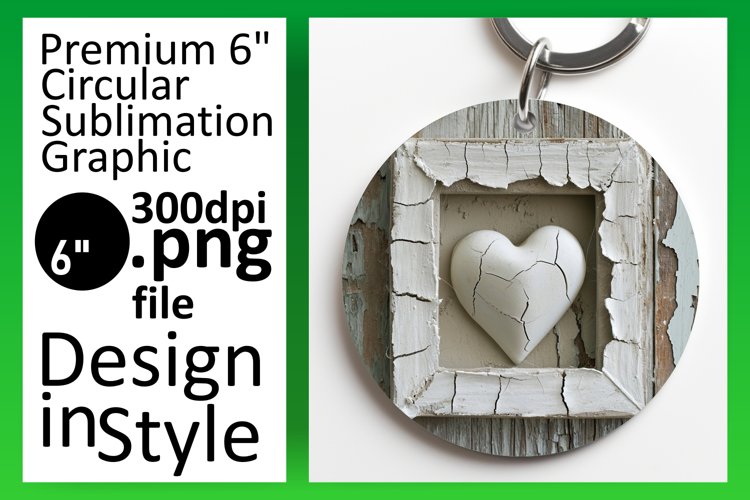 Sublimation Keychain Love: 3D Heart Magic