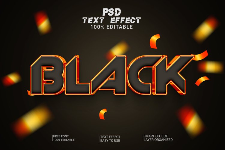 PSD 3d Black text effect style (2502842)