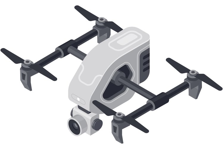 3d isometric drone, Remote control flying copter (3586492)