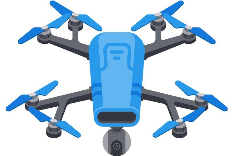 3d isometric drone, Remote control flying copter (3586511)