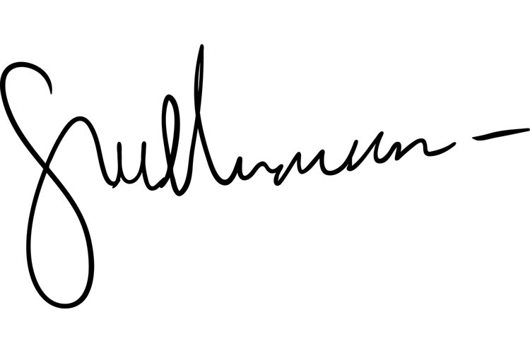 Handwritten signature for documents. Unique (3921318)