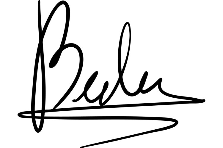 Handwritten signature for documents. Unique (3921351)