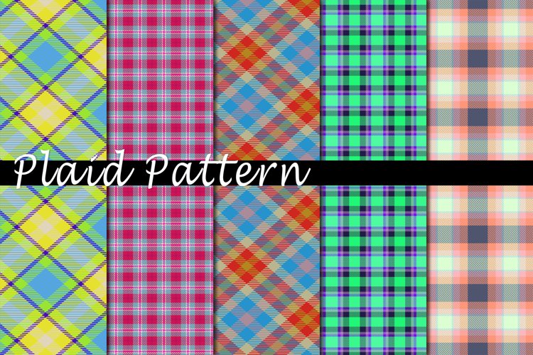 Plaid Pattern Digital Paper Bundle