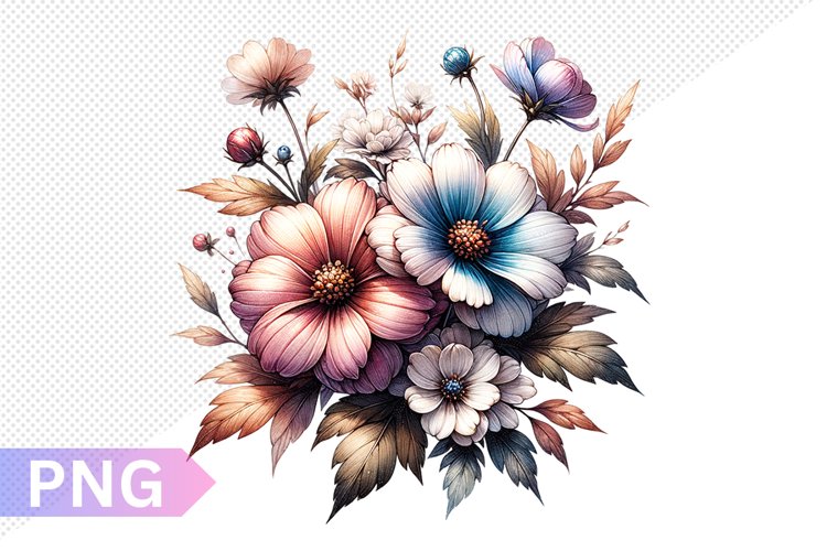 Flowers Sublimation - Clipart PNG Design