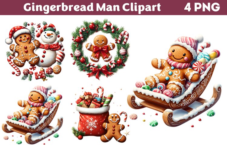 Gingerbread Man Clipart PNG (4832157)