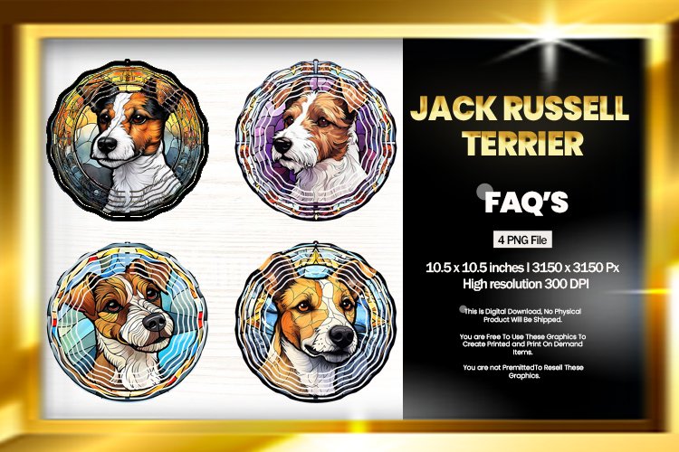 Jack Russell Terrier Wind Spinner Sublimation - 04 Variation