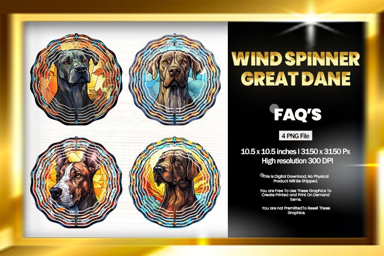 Great Dane Wind Spinner Sublimation - 04 Variation